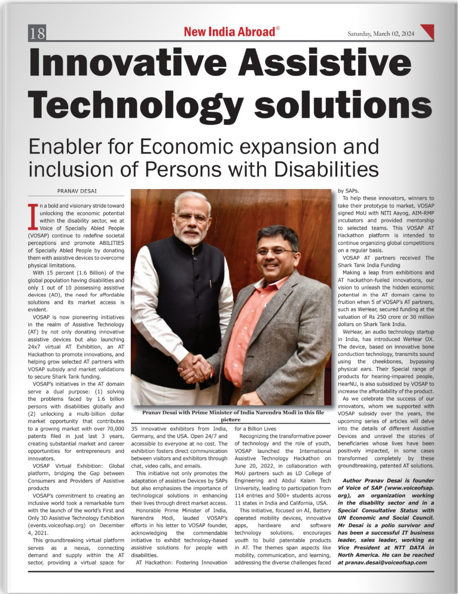 Innovative assistive technology solutions: Enabler for economic ...